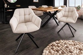 Designová otočná židle Vallerina šampaňská béžová