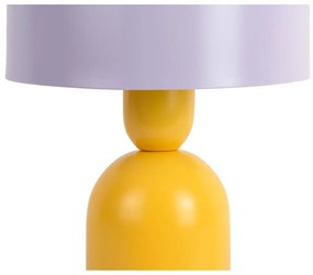Žlutá/fialová stolní lampa (výška 24 cm) Double Funky – Leitmotiv