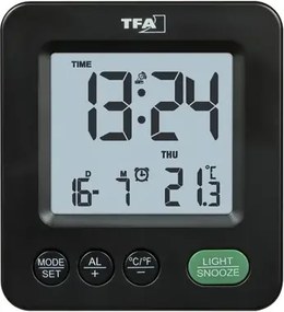 TFA 60.2567.01 / Digitální budík / Rádiem řízený DCF / Vnitřní teplomě