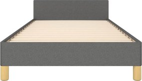 Rám postele bez matrace tmavě šedá 100 x 200 cm textil 3125115