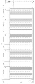 Aqualine, DIRECT-E elektrické topné těleso, rovné, 600x1680 mm, 800W, bílá, ILE66T