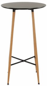 Kondela Barový stůl, černá/dub, průměr 60 cm, IMAM