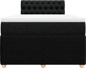 Box spring postel s matrací černá 120x200 cm textil 3287432