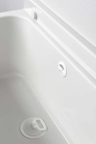 Aqualine Aqualine, Závěsná výlevka s odkládací plochou 60x34cm, plast, bílá, PI5060