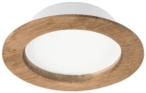 LED Podhledové svítidlo WOODY SPOT LED/12,5W/230V 3000K ořech pr. 16 cm