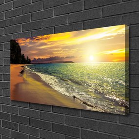 Obraz na plátně Slunce Pláž Moře Krajina 120x60 cm