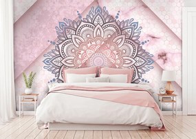 Malvis ® Tapeta Mandala s hexagony Vel. (šířka x výška): 216 x 140 cm