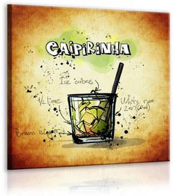 Malvis ® Obraz cedule Caipirinha Velikost (šířka x výška): 30x30 cm