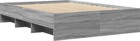 Rám postele šedý sonoma 135 x 190 cm kompozitní dřevo 3295693