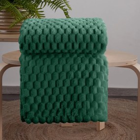 Silná deka v zelené barvě s moderním vzorem Šířka: 150 cm | Délka: 200 cm