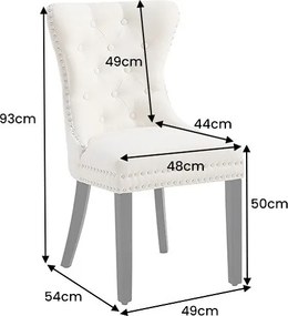 Designová židle Queen II len béžová