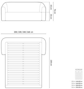 Tmavě modrá čalouněná dvoulůžková postel s úložným prostorem s roštem 160x200 cm Campi – Cosmopolitan Design