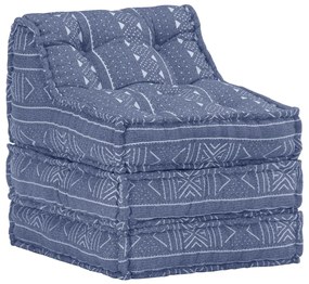 287716 vidaXL Modulární pouf indigo textil