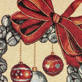 Dekorační povlak na polštářek vánoční RETRO ROLNIČKY, červená, 45x45cm