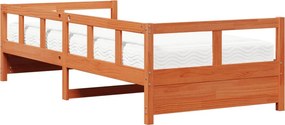 Válenda s matrací voskově hnědá 80 x 200 cm masivní borovice 3321049