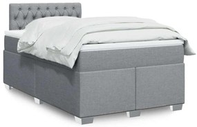 Box spring postel s matrací světle šedá 120x190 cm textil 3285834