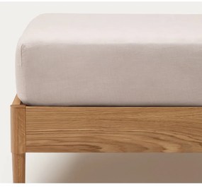 Napínací bavlněné prostěradlo taupe 90x200 cm Simmel – Kave Home