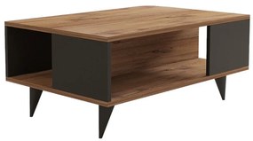 Designový konferenční stolek Quasar 90 cm ořech / černý