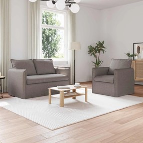 Set pohovek 2 ks Taupe Textil 3407527