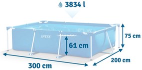 Zahradní bazén s konstrukcí 300 x 200 x 75 cm 2v1 INTEX 28272
