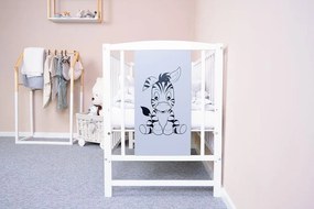 NEW BABY Dětská postýlka New Baby Polly Zebra 120 x 60 cm bílo-šedá