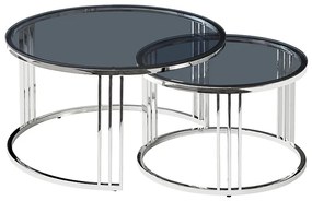 Konferenční stolek 2 ks VIENNA Signal Stříbrná