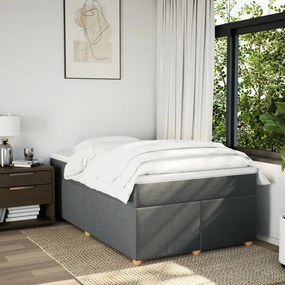 Box spring postel s matrací tmavě šedá 120x200 cm textil 3285367