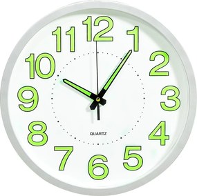 vidaXL Svítící nástěnné hodiny 30 cm [325167] Barva: Bílá