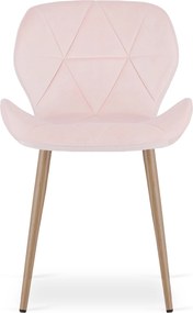 Jídelní židle MANGO VELVET, světle růžová