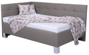 Čalouněná postel s matrací a úložným prostorem MARIA PETITE 120x200 cm taupe 8590828933380