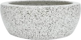 Umyvadlo na desku šedé kulaté Φ 41 x 14 cm keramika 155064