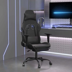 vidaXL Herní židle s podnožkou umělá kůže [3143662] Barva: Černá