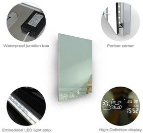 Byecold Chytré zrcadlo Smart 350W, 100 x 60 cm Provedení infrapanelu: Včetně vestavěného Wifi termostatu
