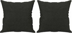 2místná pohovka s polštáři černá 140 cm textil 3200913