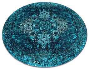 koberec ANTIKA kulatý ancret azure, moderní ornament, omyvatelný mo velikost kruh 200 cm | krásné koberce cz