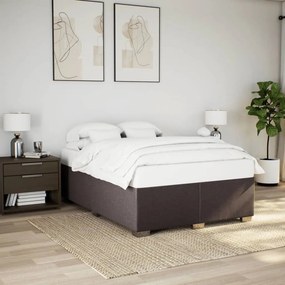 Rám postele bez matrace tmavě hnědý 140 x 190 cm textil 3284474
