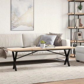 Konferenční stolek s X rámem 160x40x45,5 cm borovice a ocel 3282756