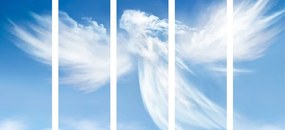 5-dílný obraz podoba anděla v oblacích - 200x100 cm