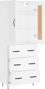 Skříň highboard bílá 69,5 x 34 x 180 cm kompozitní dřevo 3199777