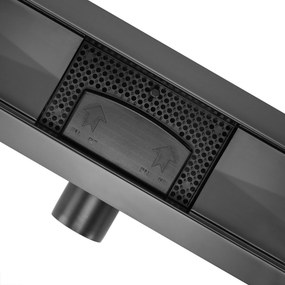 Rea Pure Neox, odtokový žlab 70cm, černá matná, REA-G6602