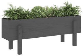 Zahradní vyvýšený záhon šedý 101 x 30 x 38 cm masivní borovice,  825186
