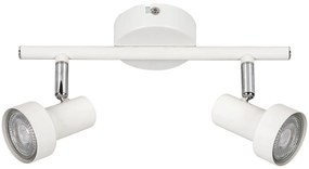 Rabalux KONRAD přisazené stropní bodové svítidlo 2x50W | GU10 | IP20 - nastavitelné, bílá