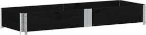 Zahradní truhlík černý 150x50 cm masivní borové dřevo 3295404