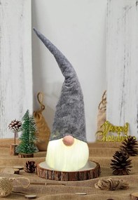 Tutumi, LED vánoční svítící skřítek 40cm YX039, šedá, CHR-09633