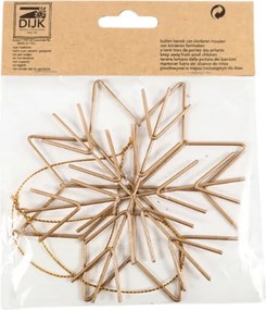 Sada 2 ks vánočních ozdob GOLDEN SNOW kovové 11,5 cm, zlatá