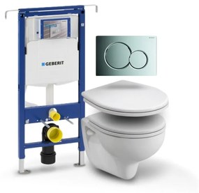 Geberit - Set Duofix speciál (modul, Sigma 01 chrom, Rekord klozet, Rekord sedátko) C2E