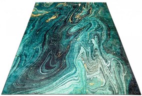 Trendy koberec v zelených a modrých odstínech Šířka: 80 cm | Délka: 150 cm