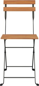 Skládací židle 8 ks, masivní dřevo, teak a ocel 3152111