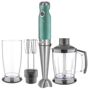 Sencor - Tyčový mixér 4v1 1200W/230V nerez/tyrkysová