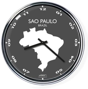 Kancelářské nástěnné hodiny: Sao Paulo (32 cm), Výběr barev Tmavé